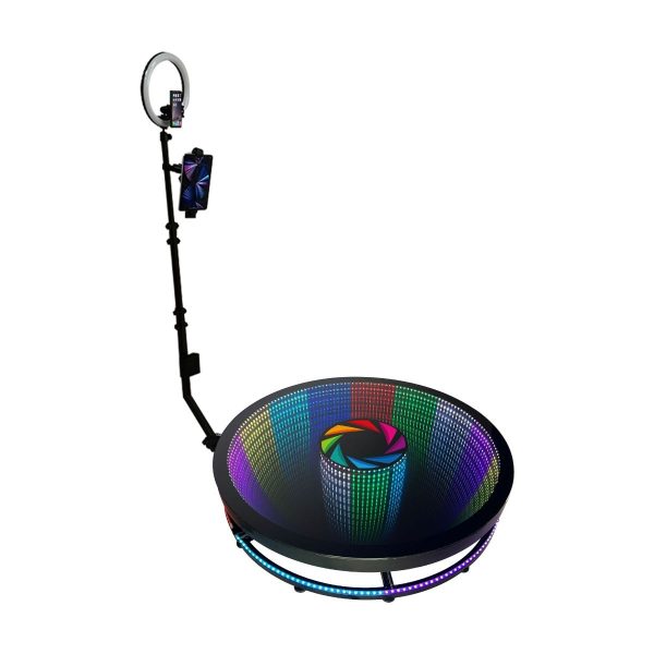 LED Tempered Glass 360 Infinity Photo Booth (86cm) – 360 Video Booth ...
